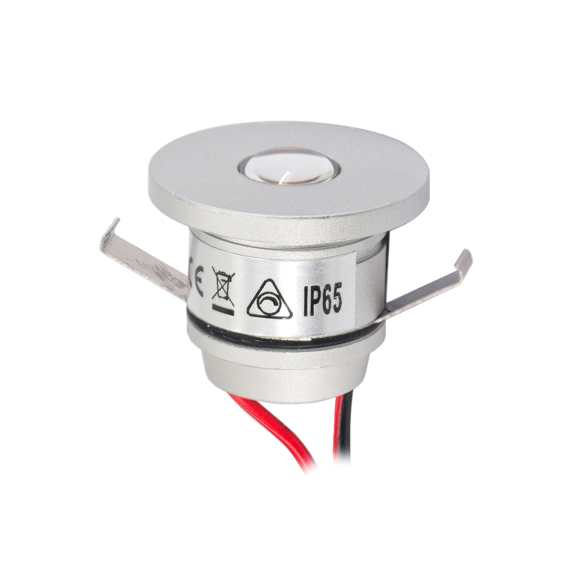 1W VBLED LED Mini Einbauspot "ALDYNE" Silber - 12VDC - IP65 - 3000K | VBLED