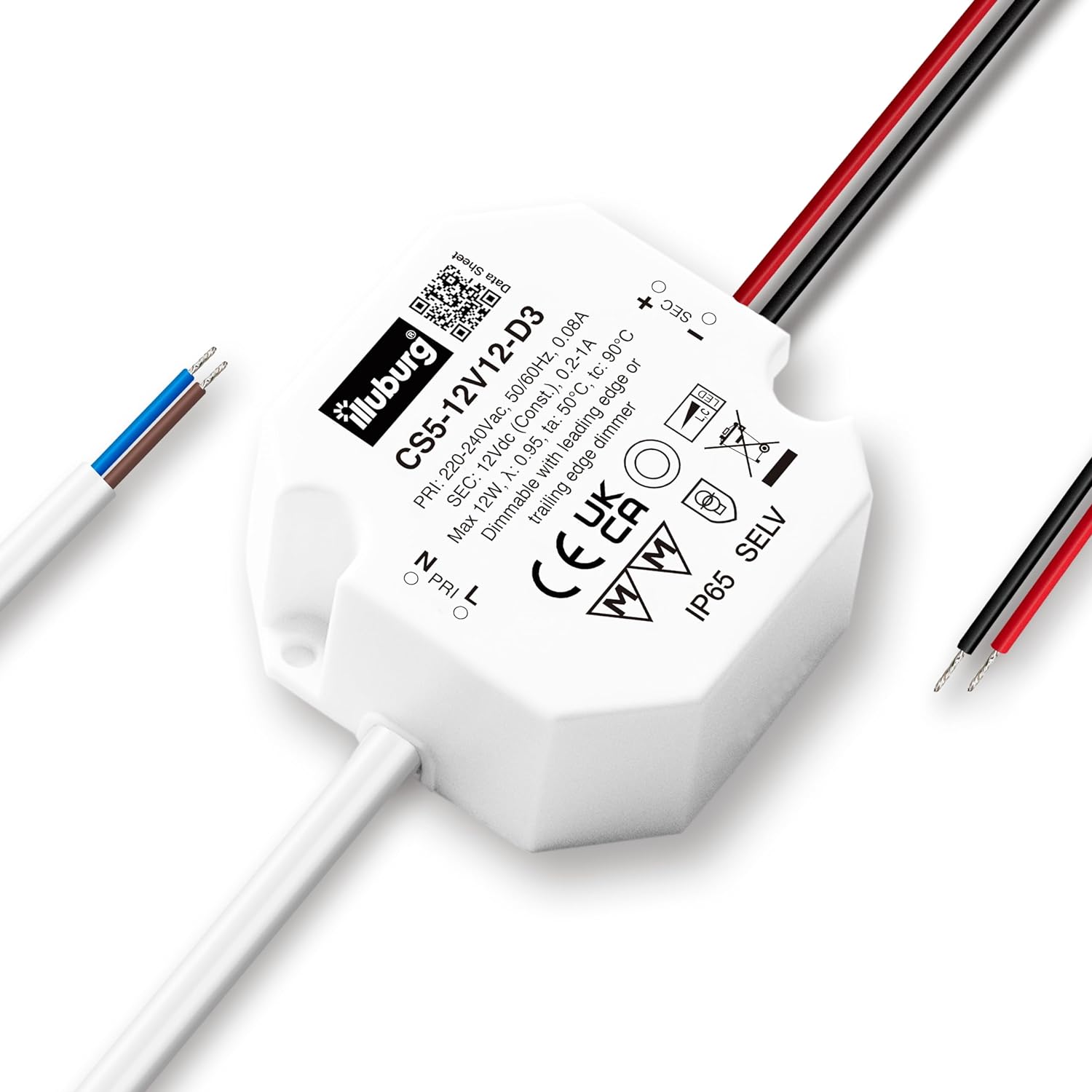LED Trafo 12V Dimmbar Triac 2,4W - 12W Wasserdicht IP65 | VBLED