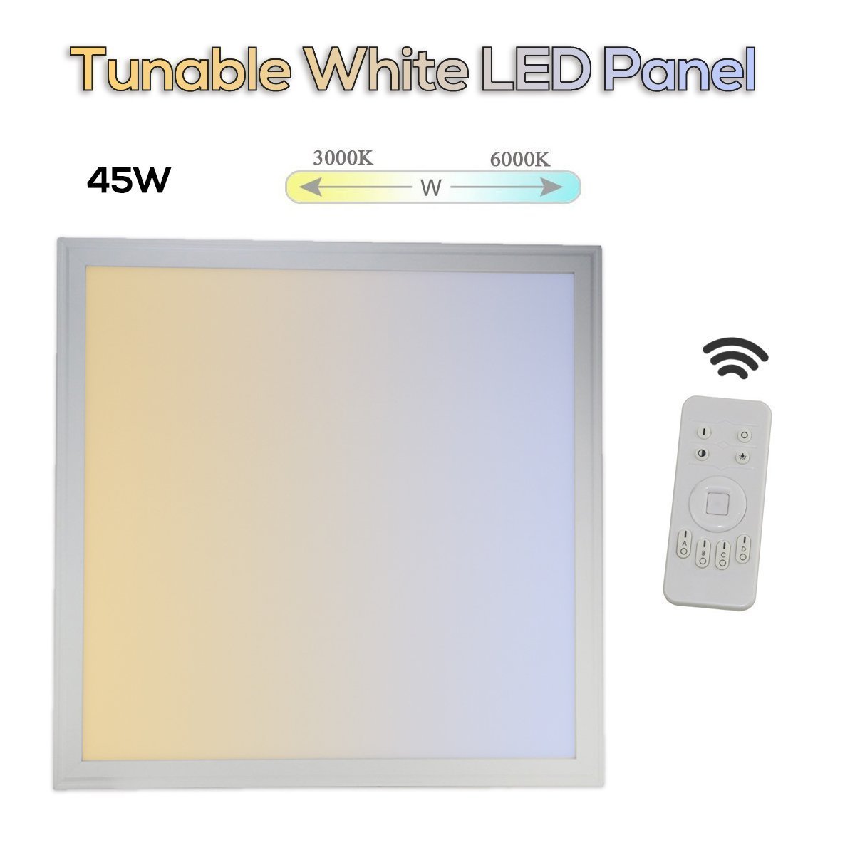 Tunable White LED Panel 45W 3000-6000 Kelvin Dimmbar + Dynamisches ...